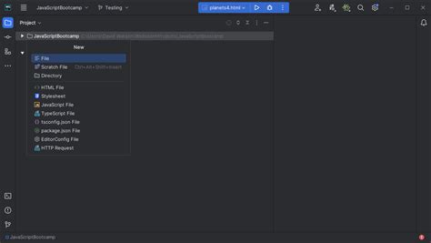 create new files and folders jetbrains guide