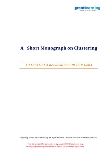 clustering monograph dsba pdf cluster analysis applied mathematics