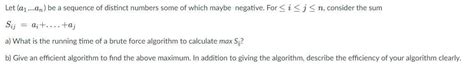 Let A1an Be A Sequence Of Distinct Numbers Some