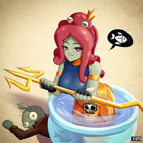 Zombie And Neptuna Plants Vs Zombies And 1 More Drawn By Edzdrawz