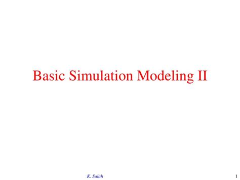 Ppt Basic Simulation Modeling Ii Powerpoint Presentation Free Download Id759551