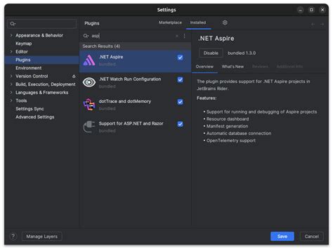 Net Aspire Needs Additional Components Rider Support Jetbrains