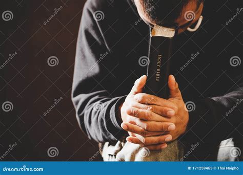 Portrait Of A Man Praying With His Eyes Closed Stock Image Image Of Happy Health