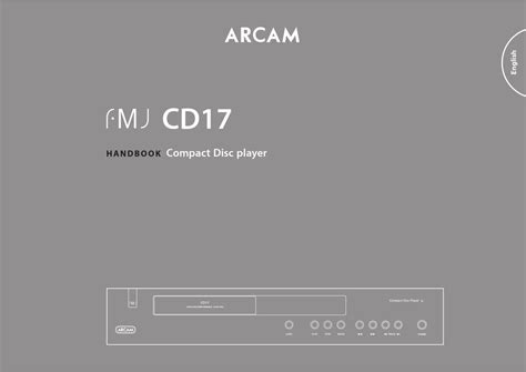 Arcam Fmj Cd17 Handbook Pdf Download Manualslib