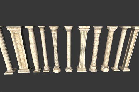 Columns 3d Props Unity Asset Store