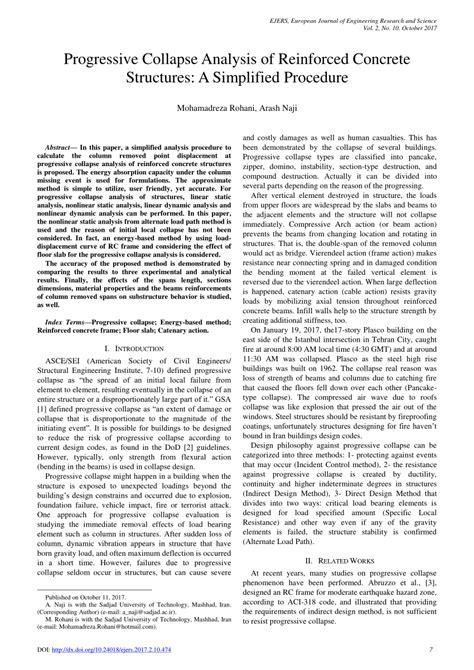 Pdf Progressive Collapse Analysis Of Reinforced Concrete Structures