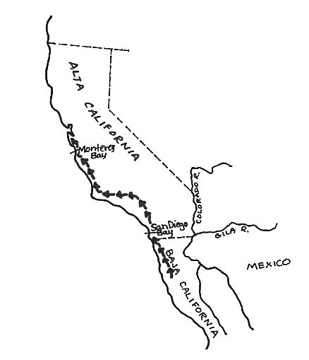 Gaspar De Portola Expedition Map Diary Of Gaspar De Portola During The