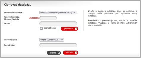 Klonovanie SQL databázy v Control Paneli Databázy EXO Hosting