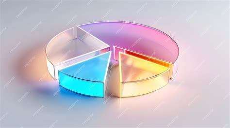 Premium Photo Sleek Illuminated 3d Pie Chart With Flowing Segment Connections