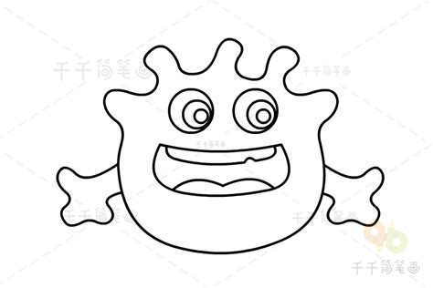 预防病毒简笔画 为中国加油 新型冠状病毒简笔画