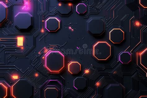 Abstract Geometric Honeycomb Pattern On Purple Pink Neon Color