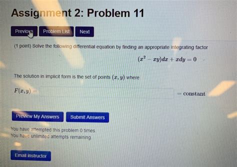 solved assignment 2 problem 11 previous problem list next
