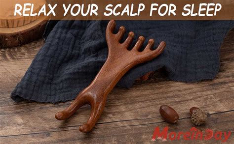 Moreinday Wooden Scalp Massager Hand Held Foot Massage