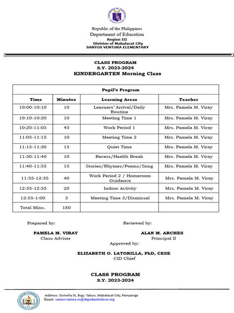 Kinder Class Program 2023 2024 Final Pdf Kinder Class Program 2023 2024 Final Pdf