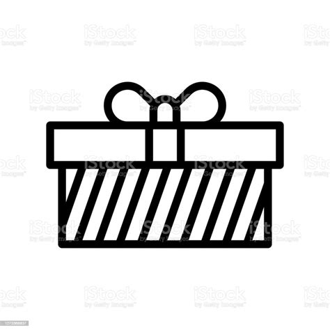리본 리본 스트립 벡터가 있는 기프트 박스 관련 기프트 박스는 라인 스타일로 놀라움에 대한 스톡 벡터 아트 및 기타 이미지