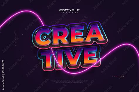 Colorful And Vibrant Text Effect Stock Vector Adobe Stock