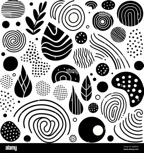 Organic Shapes Design Drawing