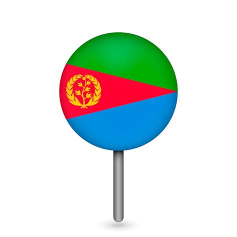 premium vector map pointer with contry eritrea eritrea flag vector illustration