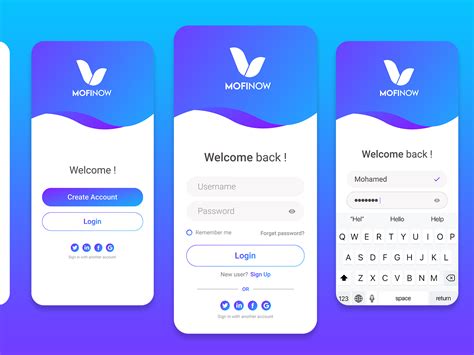 App Login Ui Design By Bilal Meziani On Dribbble