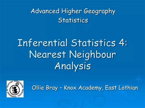 Ppt Understanding Nearest Neighbour Analysis In Geography Powerpoint