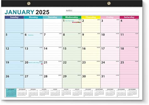 Wall Calendar From Jan 2025 Jun 2026 18 Month Academic Wall Calendar