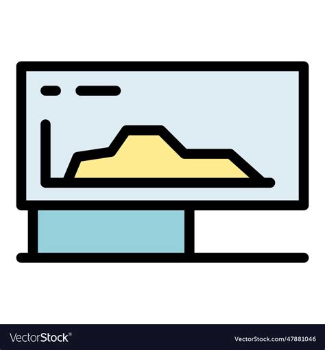 monitor cnc machine icon flat royalty free vector image
