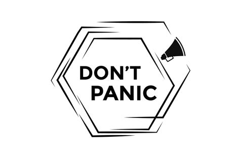 Don T Panic Button Web Banner Templates Vector Illustration 26549642