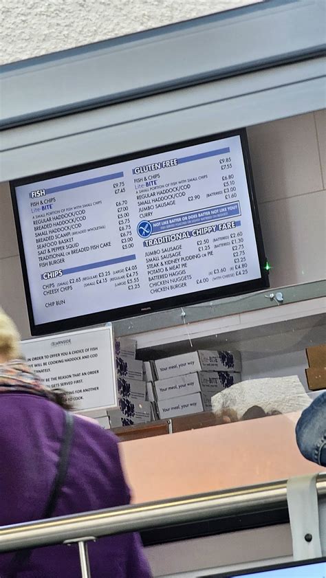 Menu At Arnside Chip Shop Fast Food Arnside 1 The Promenade