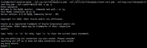 mysql 开启自带 ssl证书 墨天轮