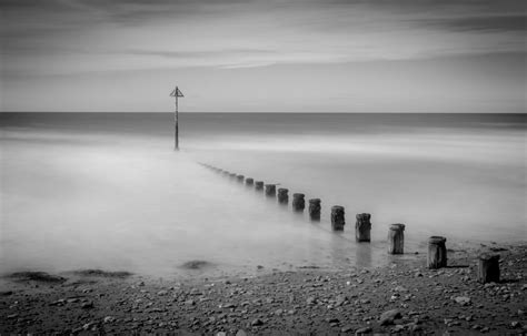 무료 이미지 바닷가 바다 연안 대양 수평선 구름 검정색과 흰색 안개 해돋이 화이트 햇빛 아침 육지