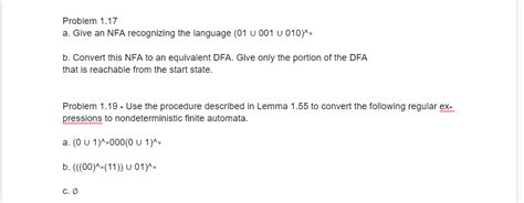 Solved Problem Give State Diagrams Of NFAs With The Chegg Com