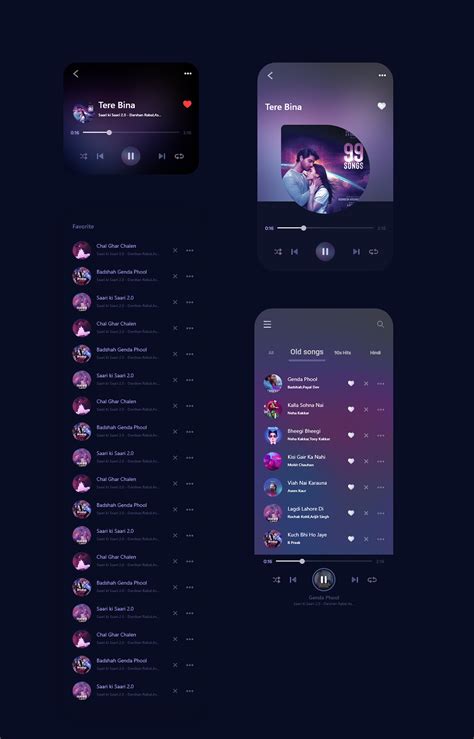 Design And Prototype The A Music Player App Behance