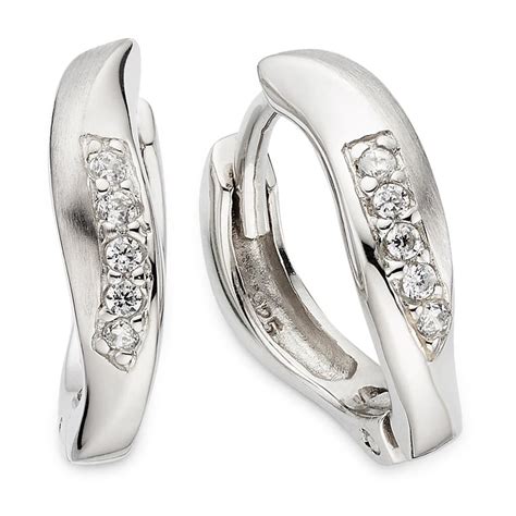 Bruno Banani Paar Creolen Schmuck Geschenk Silbercreolen Mit Zirkonia