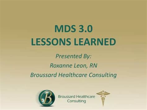 PPT MDS LESSONS LEARNED PowerPoint Presentation Free Download ID