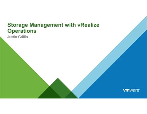 Storage Management With Vrealize Operations Ppt
