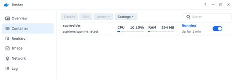 Synology Docker Setup ScPrime Cloud Storage