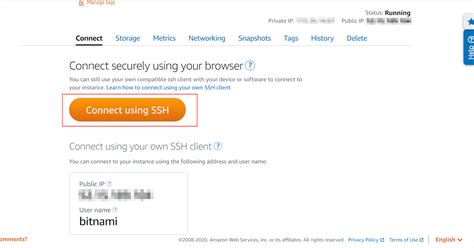 Connect To The Server Using Ssh