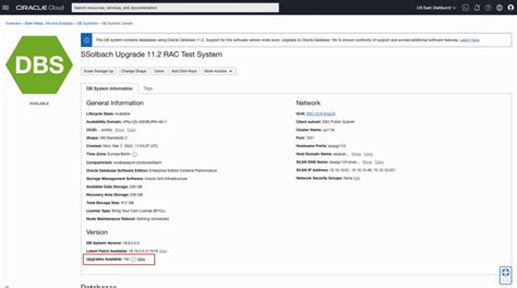 In Place Upgrade For Database Cloud Service Dbcs Vm Db Systems