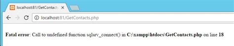 Php Undefined Function Sqlsrv Connect Work Fine In Cmd Console But Not In Xampp Stack