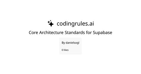 core architecture standards for supabase coding rules codingrules ai