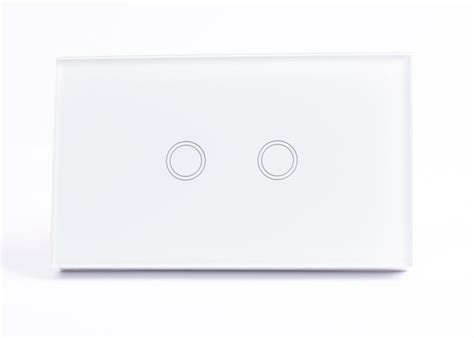 2 Gang Smart Zigbee Touch Glass Switch White Sparkelec Agm Electrical