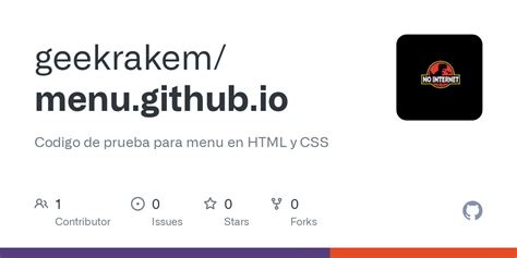 GitHub Geekrakem Menu Github Io Codigo De Prueba Para Menu En HTML Y CSS