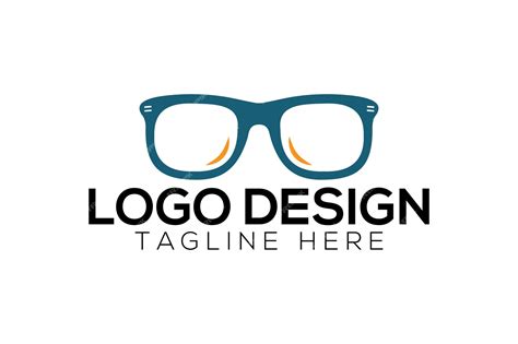 Simple Glasses Logo Design Vector Premium Vector