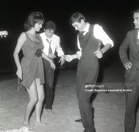 Italian Actors Franco Interlenghi Antonella Lualdi And French Actor