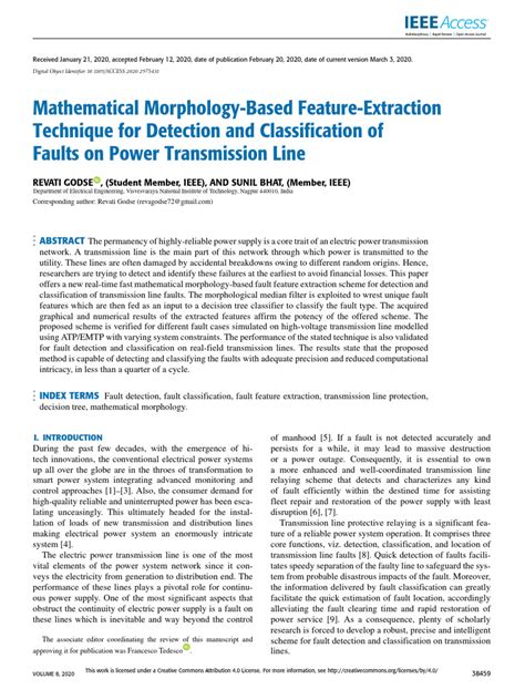 Mathematical Morphology Based Feature Extraction Technique For Detection And Classification Of