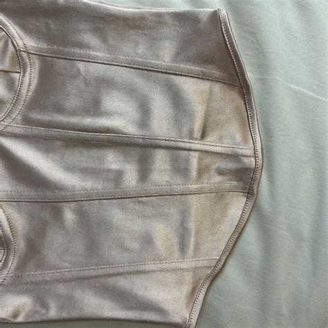 Pink Satin Corset Top Worn Once And In Great Depop