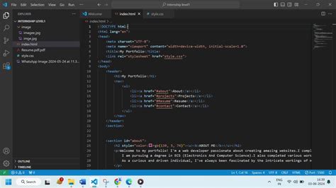 Completed A Simple Portfolio For Codsoft Purva Chaudhari Posted On