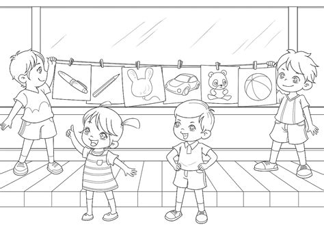 儿童插画线稿插画儿童插画安静的安娜原创作品 站酷zcool