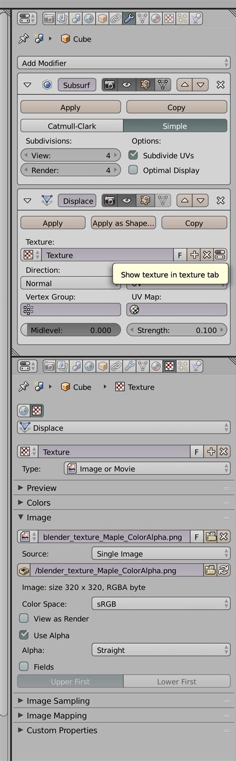 Is This The Best Way To Use The Displace Modifier Materials And Textures Blender Artists