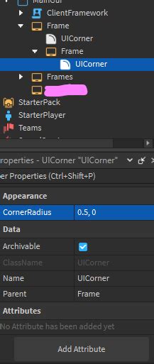 Having Trouble With Uicorner Scaling Scripting Support Developer